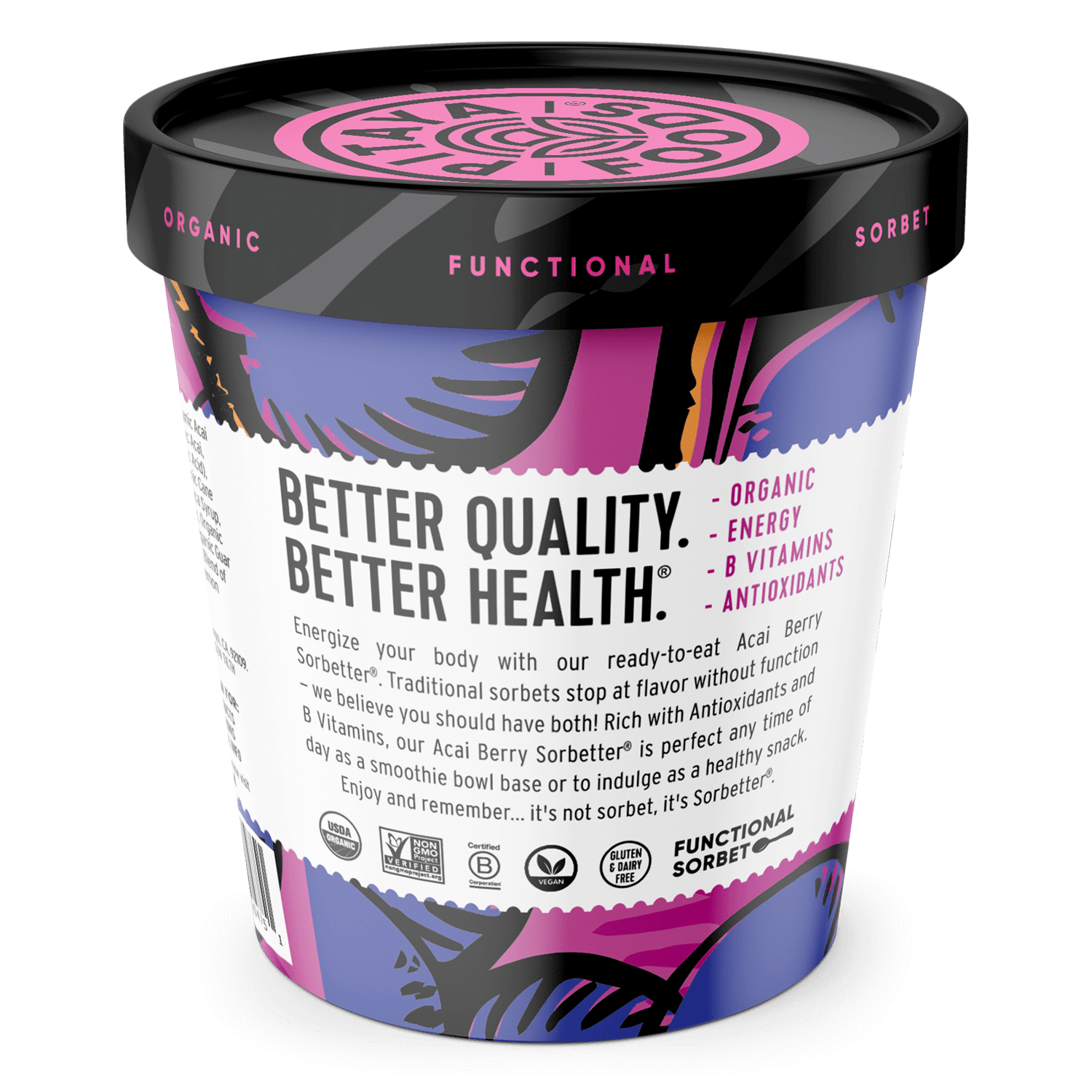 Organic Acai Berry Sorbetter® Sorbet Pint