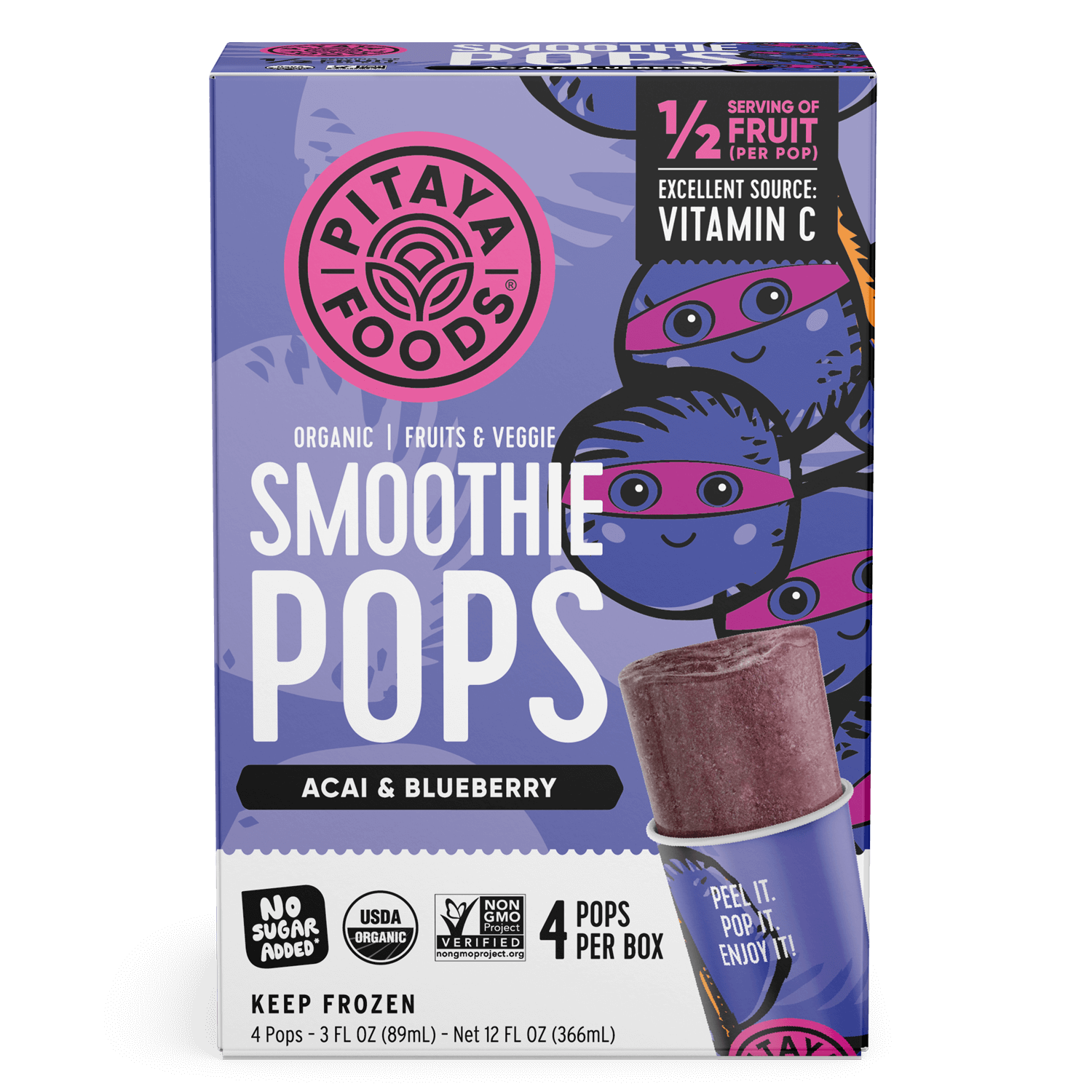 Organic Acai Blueberry Smoothie Pops